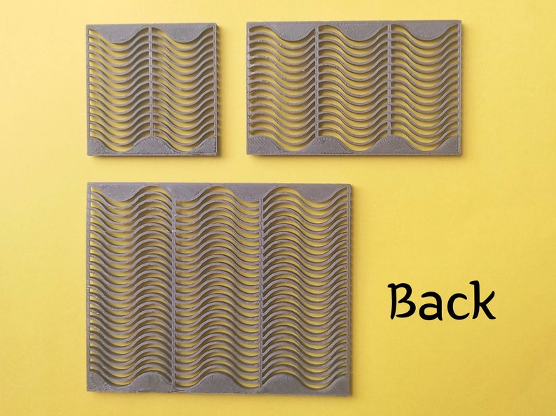 Texture Stamp Tile for Polymer Clay | Imprint Embossing Wave Line ...