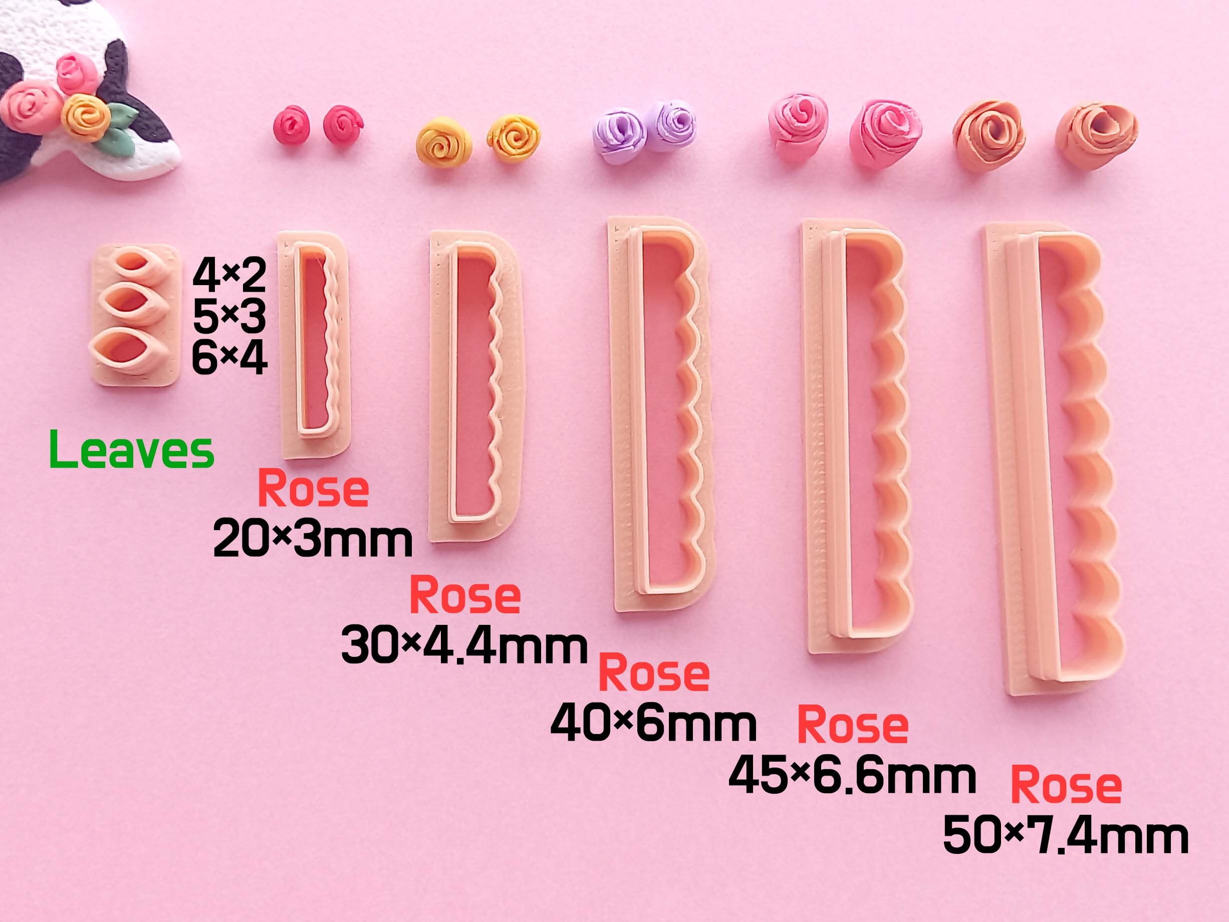 Rose Flower Cutter for Polymer Clay | Unique Clay Cutters | Clay Making ...