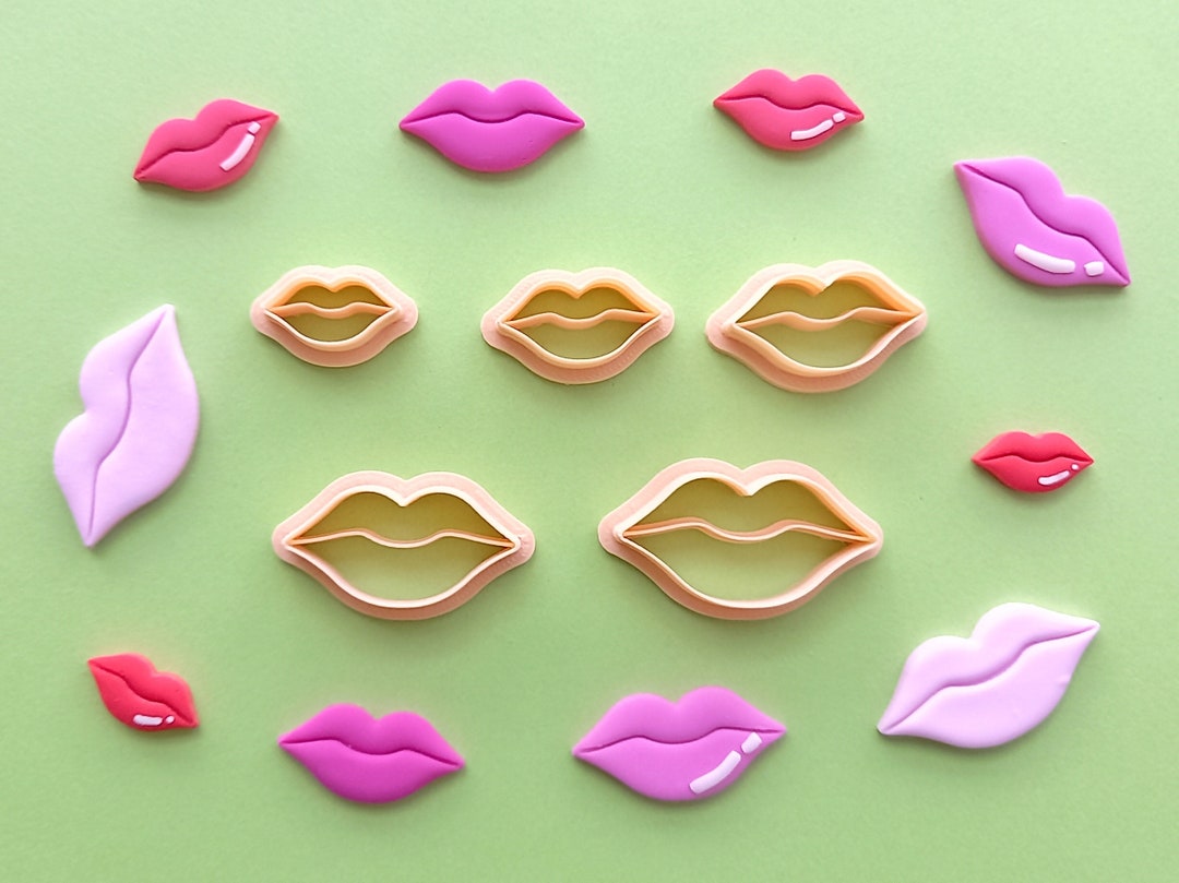 Valentines Lips Clay Cutter Set of 5 | Unique Clay Cutters | Clay Tools ...