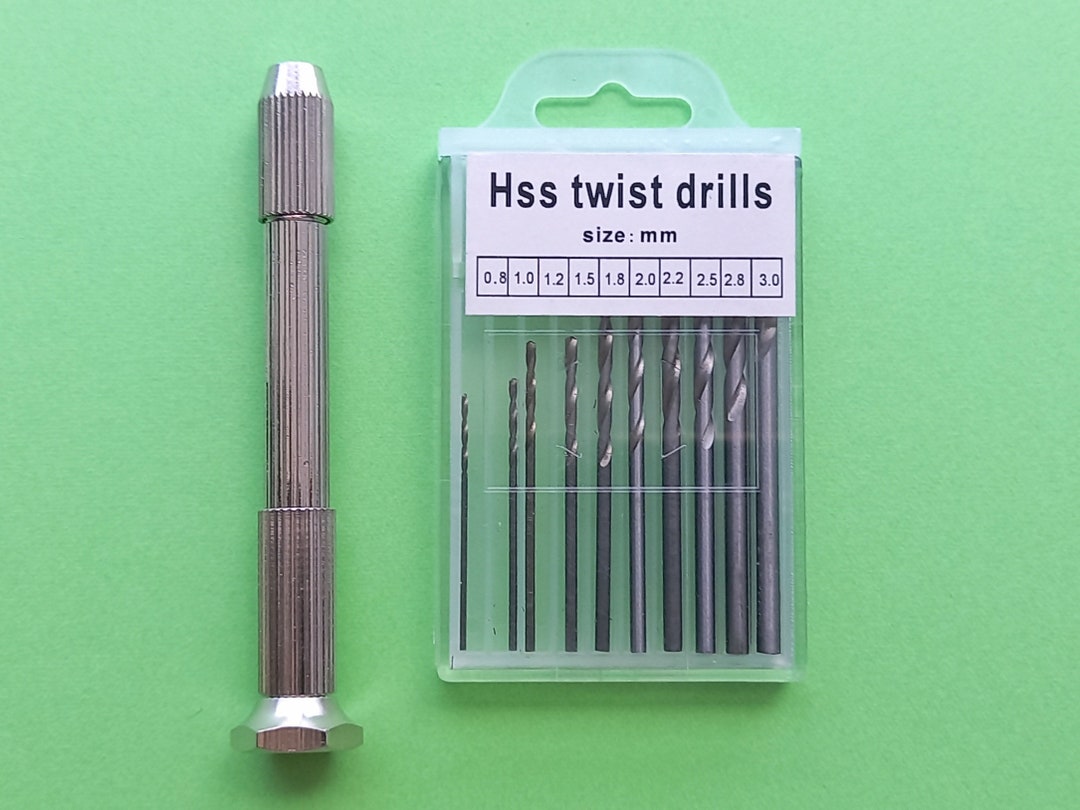 Pin Vise | Mini Twist Drill | Micro Aluminum Hand Drill | Set of 10 ...