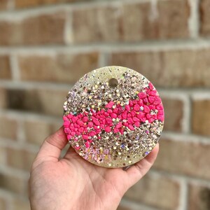 Rose Gold and Pink Glitter Geode Car Freshie Freshy - Car Air Freshener ...