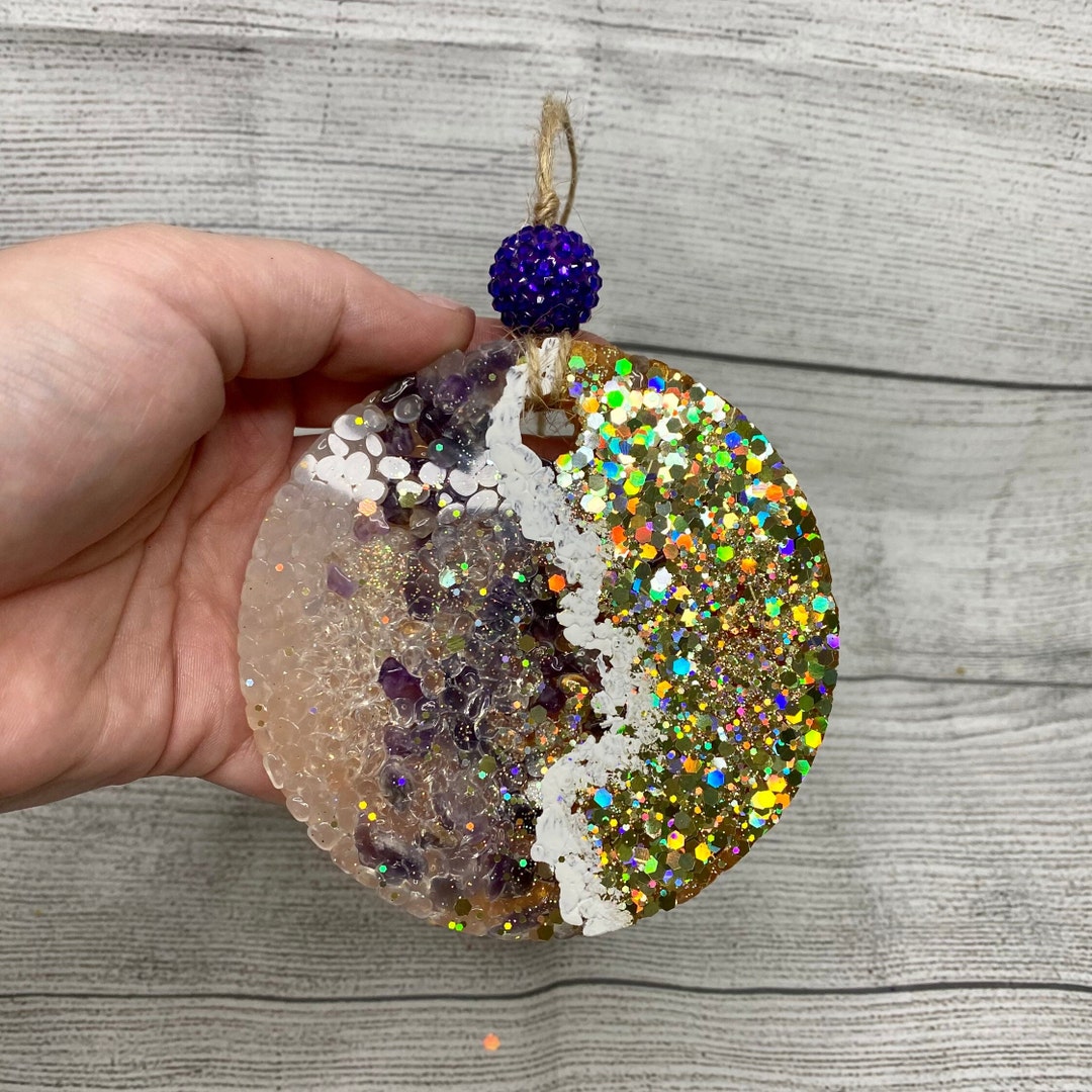 Purple and Gold Glitter Geode Car Freshie Freshy Car Air Freshener - Etsy