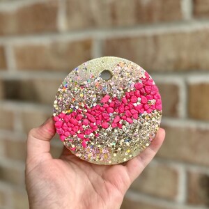 Rose Gold and Pink Glitter Geode Car Freshie Freshy - Car Air Freshener ...