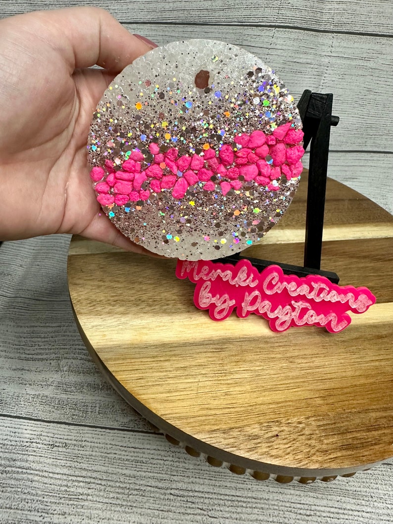 Rose Gold and Pink Glitter Geode Car Freshie Car Air - Etsy