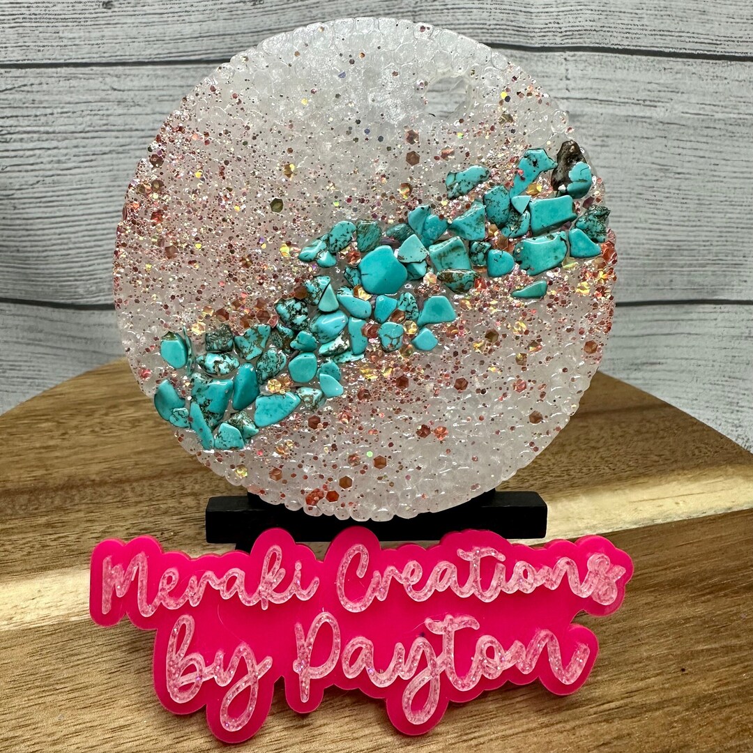 Blush Pink and Turquoise Glitter Geode Car Freshie Car Air Freshener - Etsy