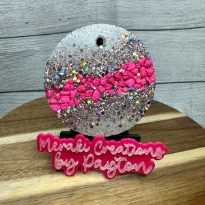 Rose Gold and Pink Glitter Geode Car Freshie Freshy Car Air Freshener ...