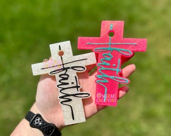 Faith Cross Car Freshie | Faith Car Freshie | Cross Car Freshie - Etsy