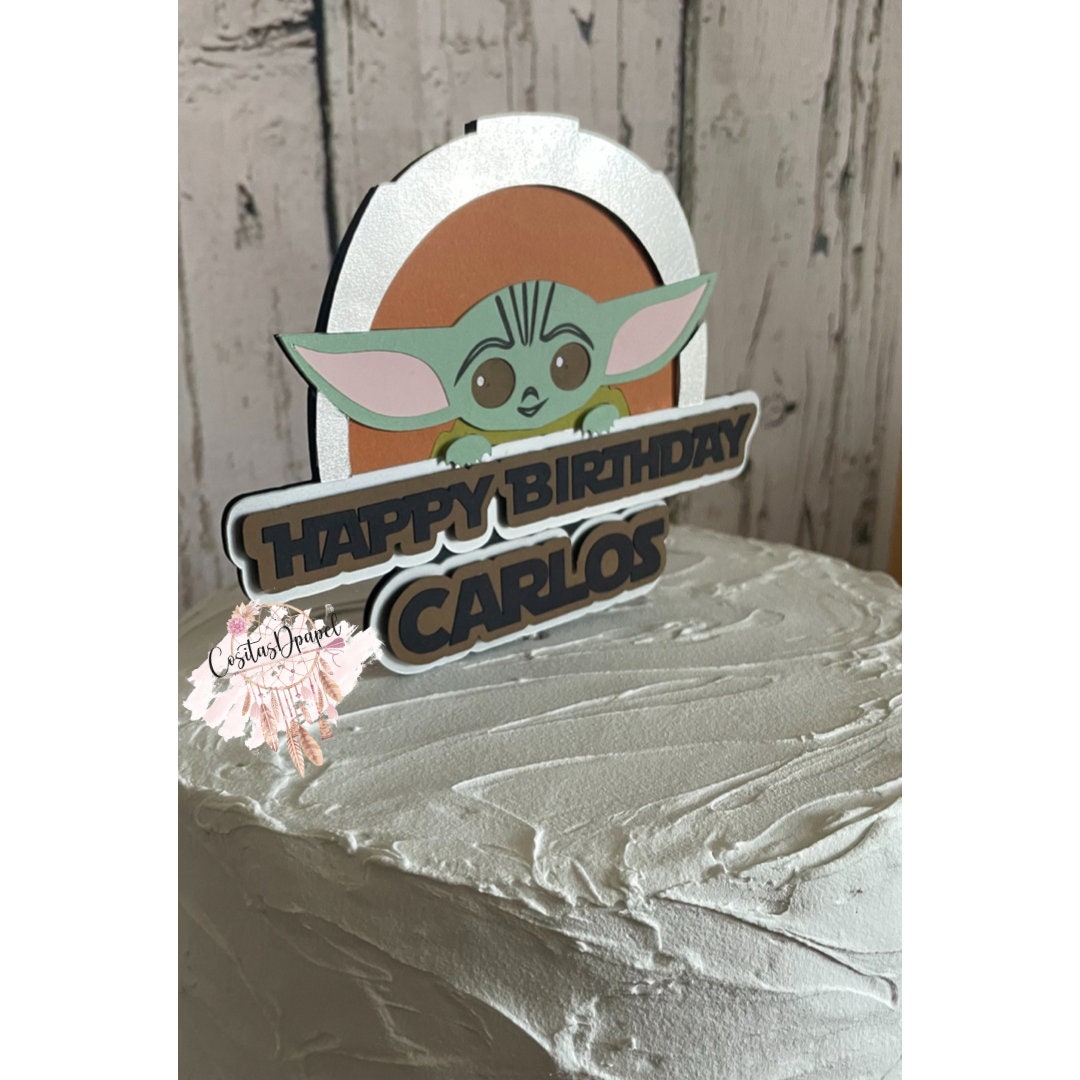 Baby Yoda Cake Topper - Etsy