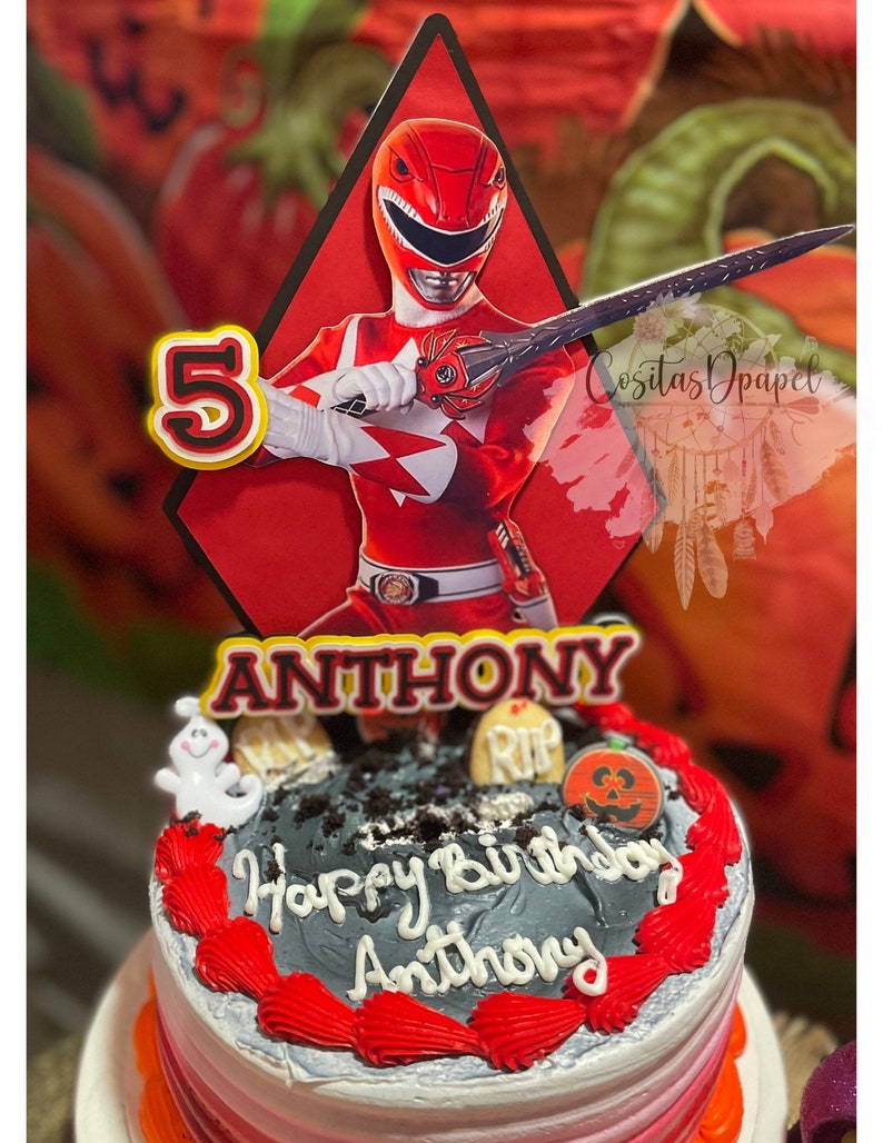 Red Ranger Cake Topper, Centerpiece - Etsy