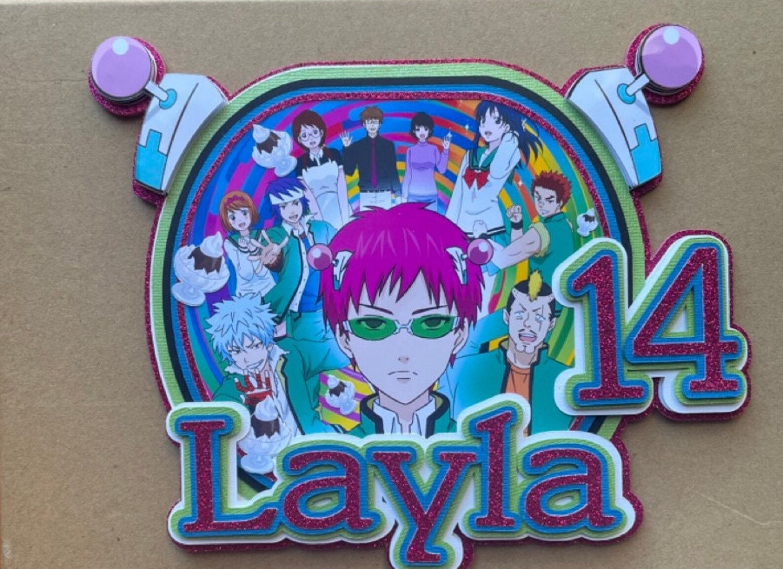 Disasterous Life of Saiki K Cake Topper Center Piece Party - Etsy