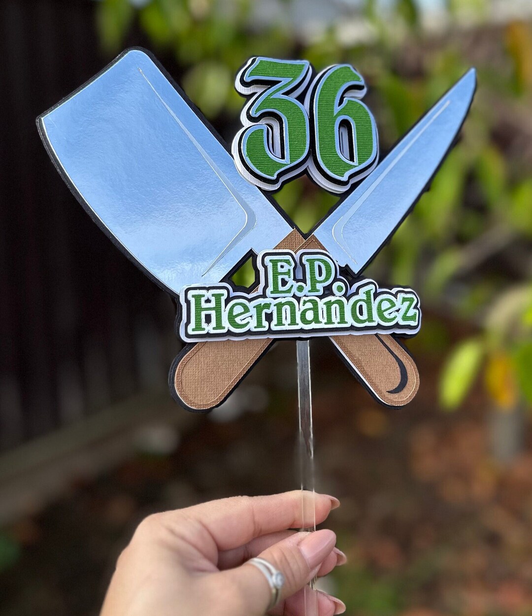 Knife Cake Topper, Chef Cake Topper, Chef Party Decor - Etsy