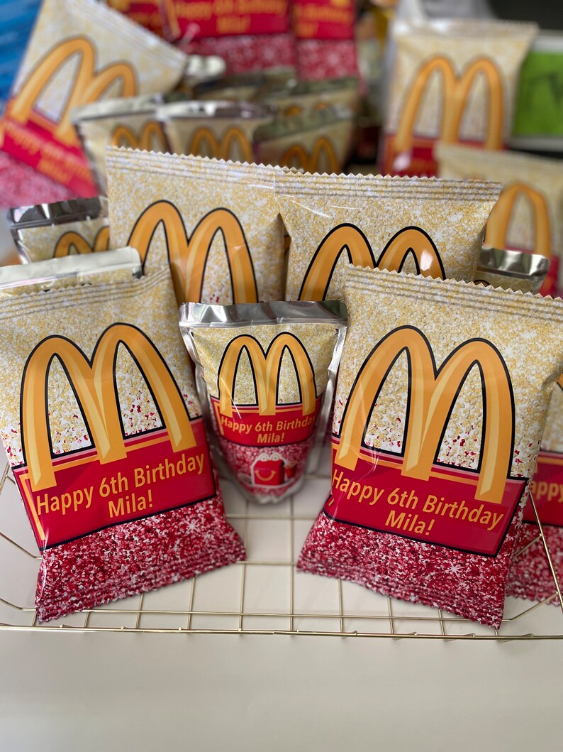 Mcdonalds Theme Chip Repackaging - Etsy