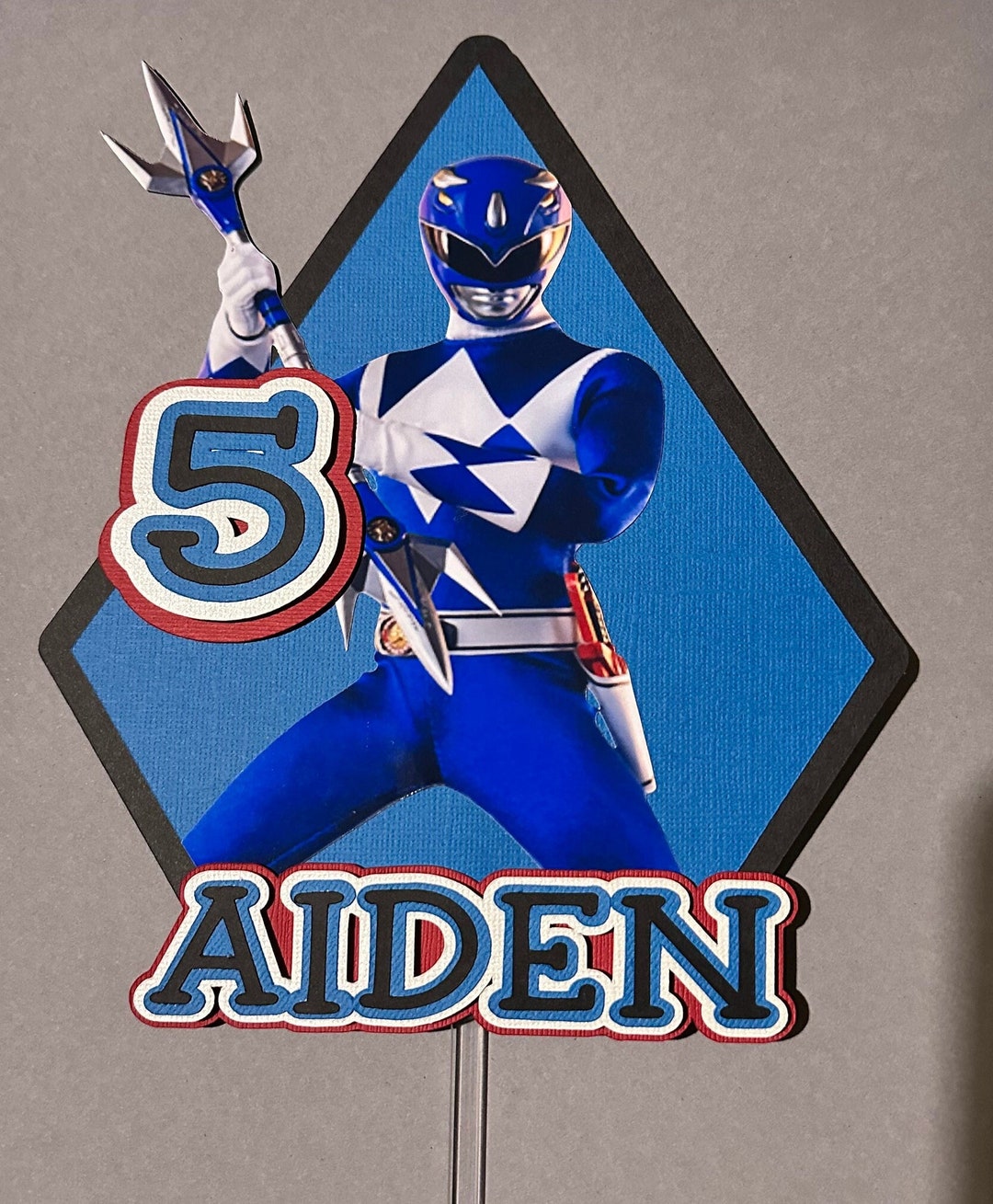 Blue Ranger Cake Topper, Centerpiece - Etsy