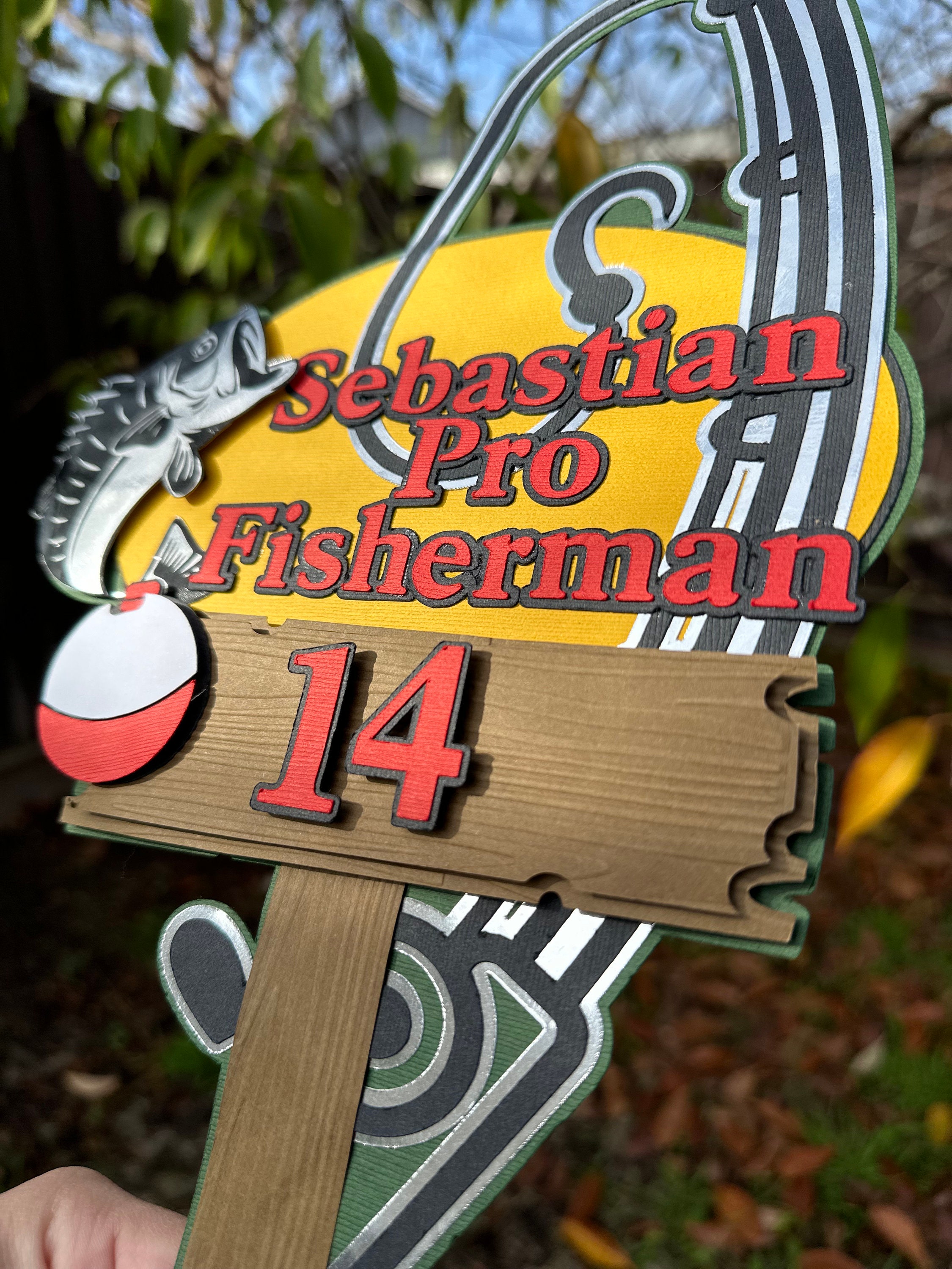 Fishing Cake Topper, Pro Shop Theme, Fishing Centerpiece, Fishing Decor ...