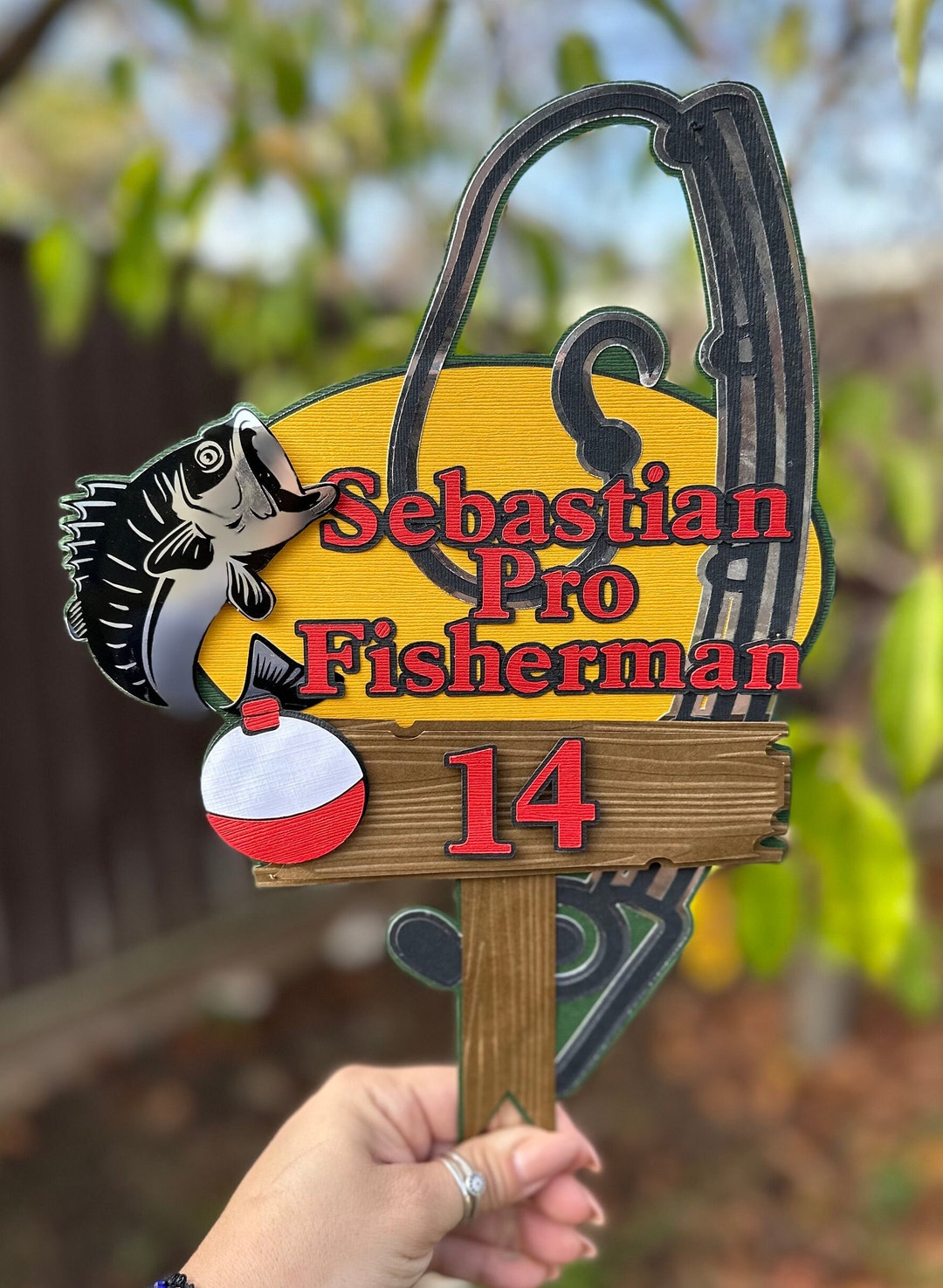 Fishing Cake Topper, Pro Shop Theme, Fishing Centerpiece, Fishing Decor ...