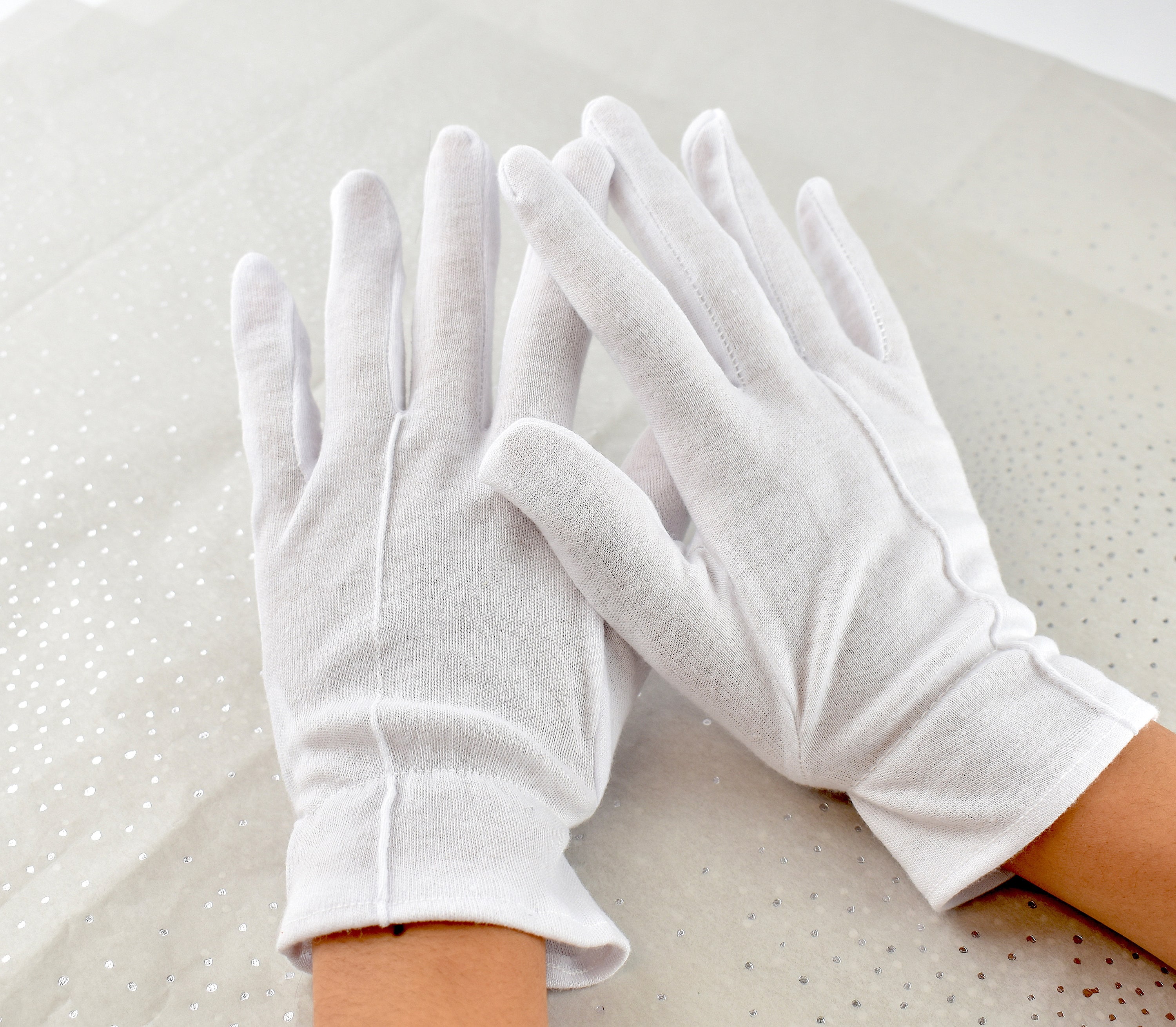 Guantes de tela blanca guantes lavables guantes de bata | Etsy