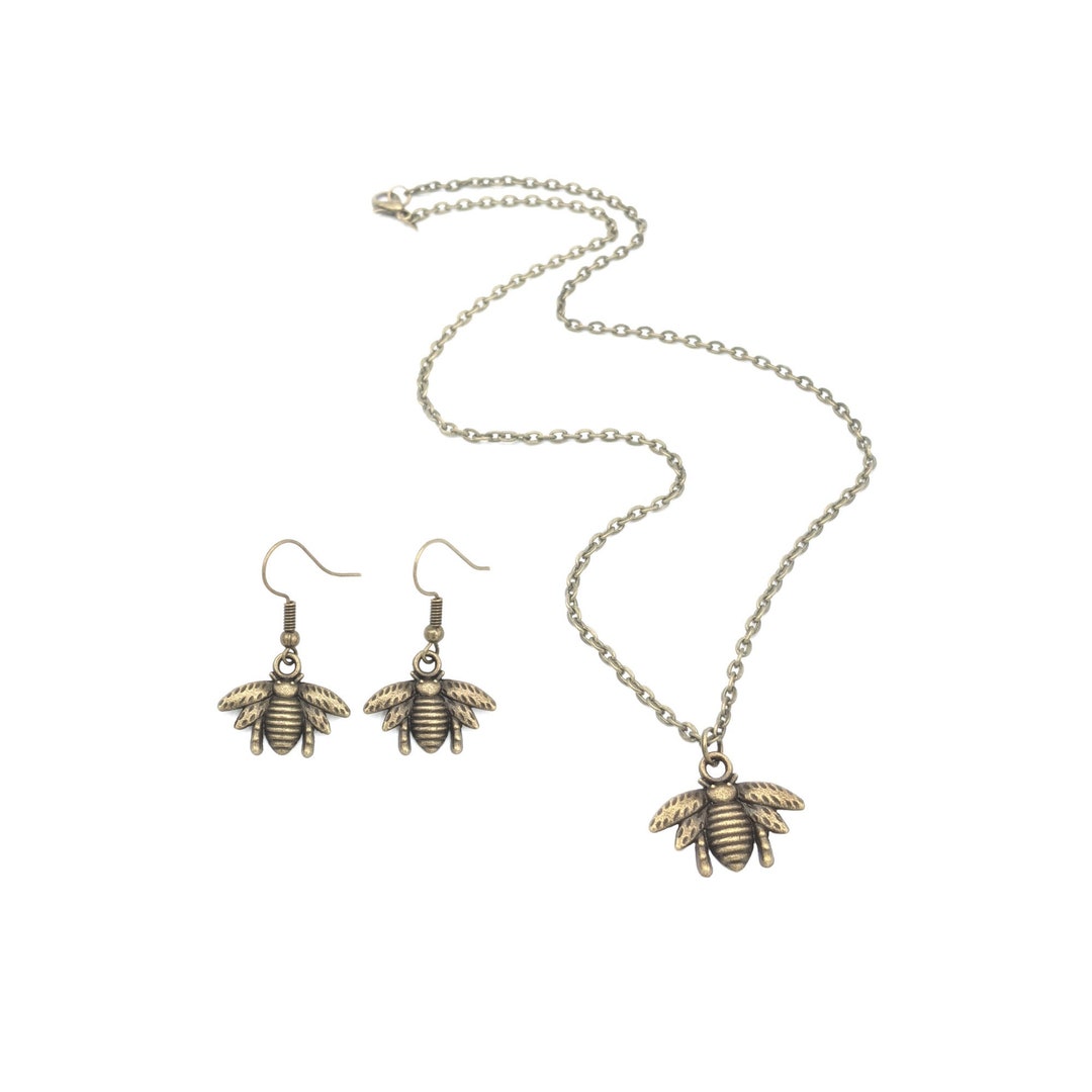 Honey Bee Jewelry Set for Women, Bumble Bee Jewelry, Bohemian Necklace ...