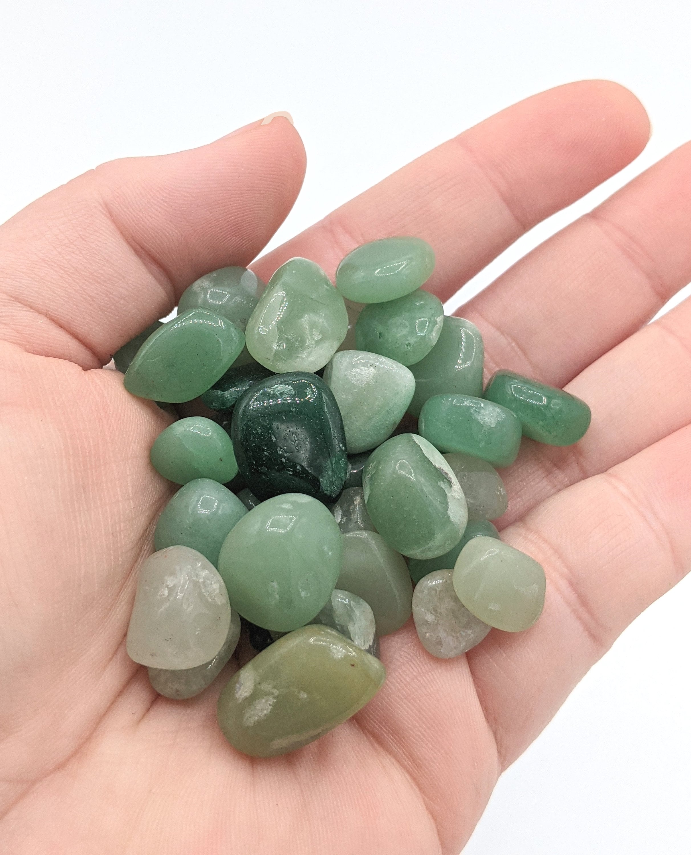 Bulk Green Aventurine Crystal, Tumbled Gemstones, All Natural, Wealth ...
