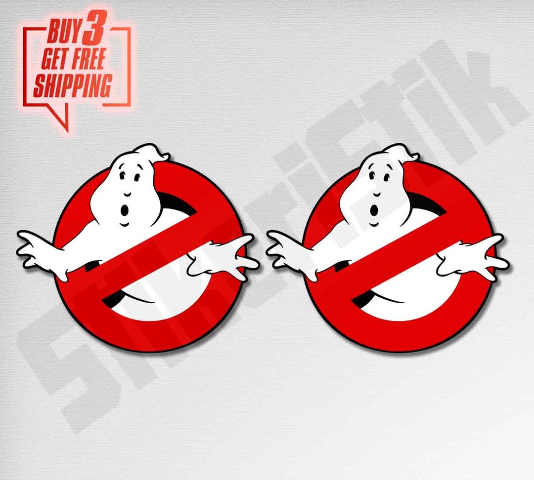 2x Ghostbusters Sticker, Ghostbusters Magnet, Car, Bike, Laptop, Door ...