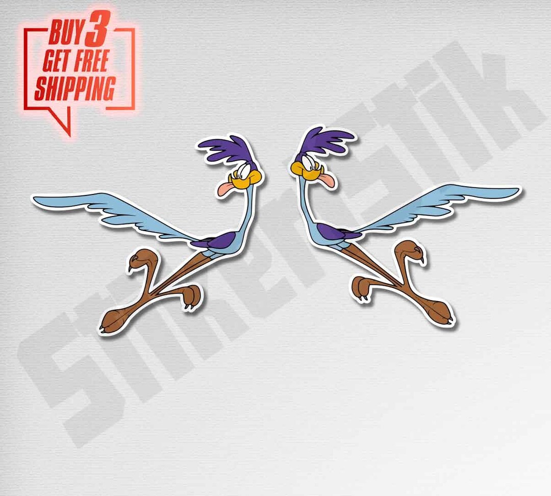 2x Road Runner Sticker Road Runner 2 Stckers Reflective Sticker, Car ...