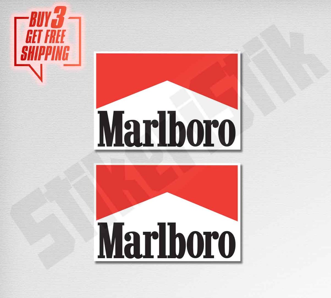 2x Marlboro Sticker, Marlboro Magnet, Car, Bike, Laptop, Door, Water ...