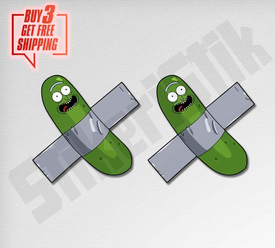 2x Pickle Rick Sticker, Rick and Morty Magnet, Car, Bike, Laptop, Door ...