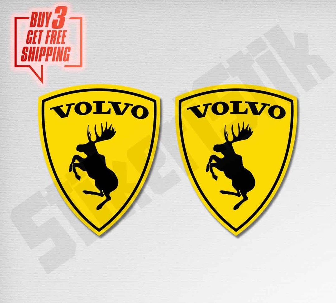 2x Volvo Stickers, Volvo Magnet, Car, Bike, Laptop, Door, Water Bottle ...
