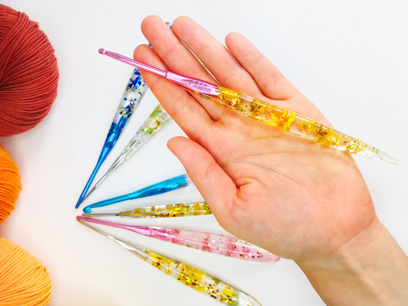 Custom Crochet Hooks Personalized Resin Crochet Hook thick | Etsy