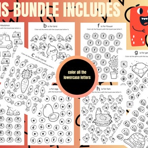 ABC Coloring, Kids Activity, Alphabet Coloring Pages, Kids Printable ...