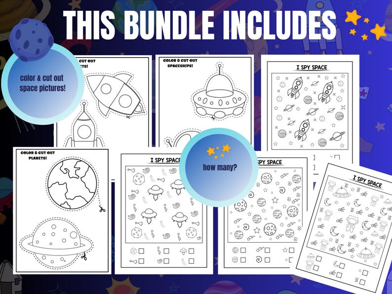 Space Activity Printable for Kids | Space Coloring | Mazes & Fun Facts ...