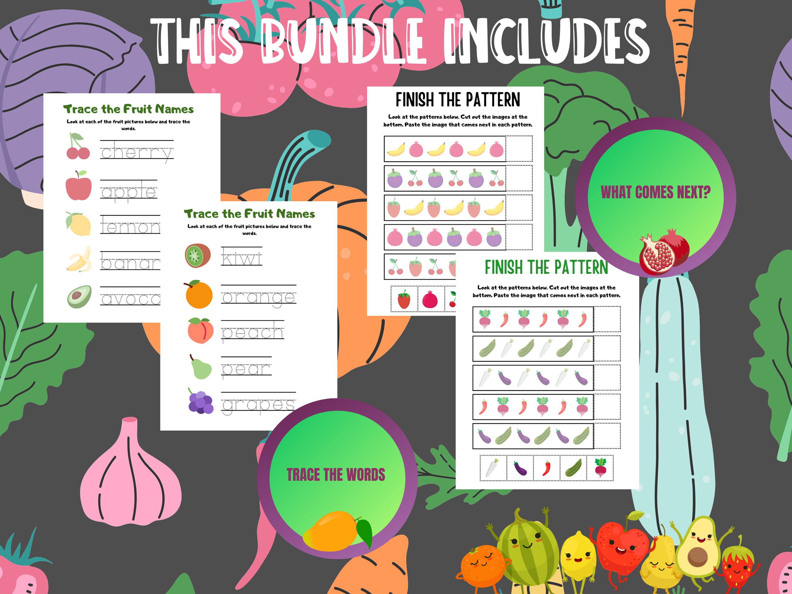 Kids Activities, Kids Coloring, Fruits and Veg Activities, Kids ...