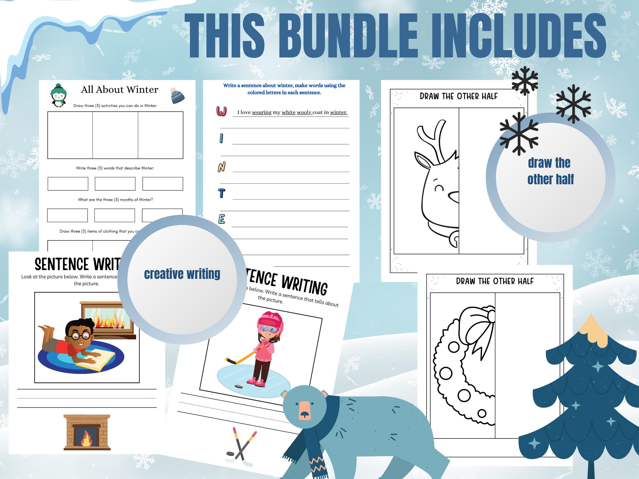 Kids Winter Activity, Winter Activities, Winter Activity Bundle, Winter ...