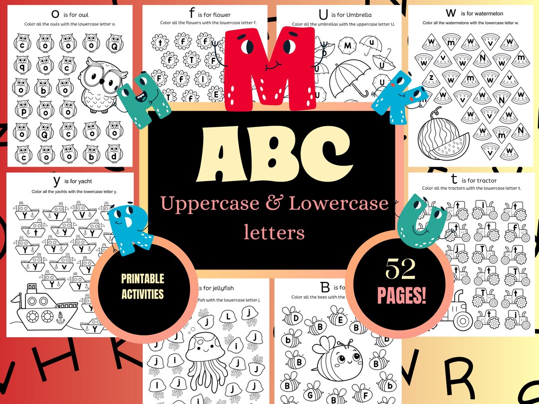 ABC Coloring, Kids Activity, Alphabet Coloring Pages, Kids Printable ...