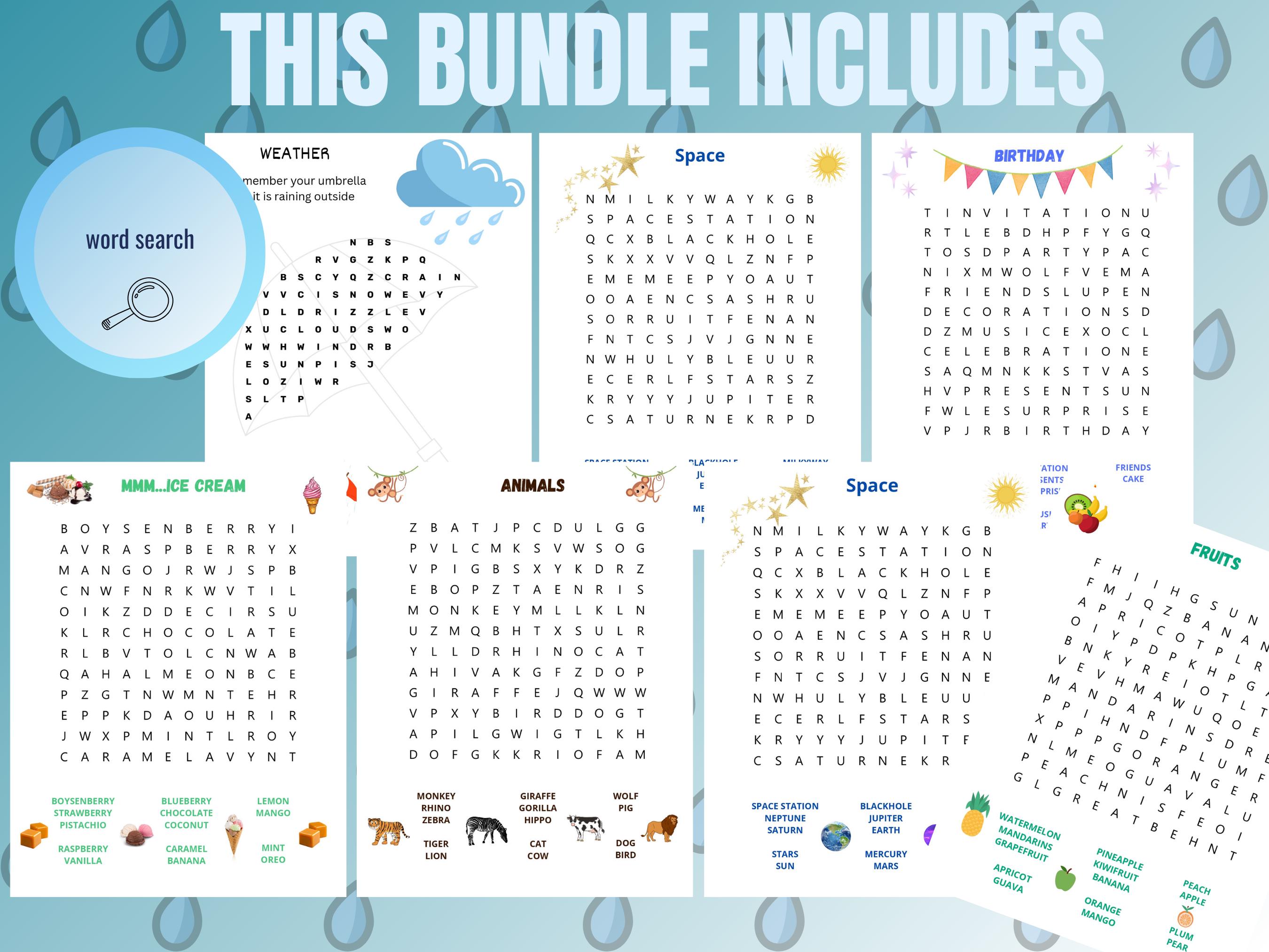 Kids Activities, Rainy-day Activity, Coloring Pages, Mazes, Word Search ...