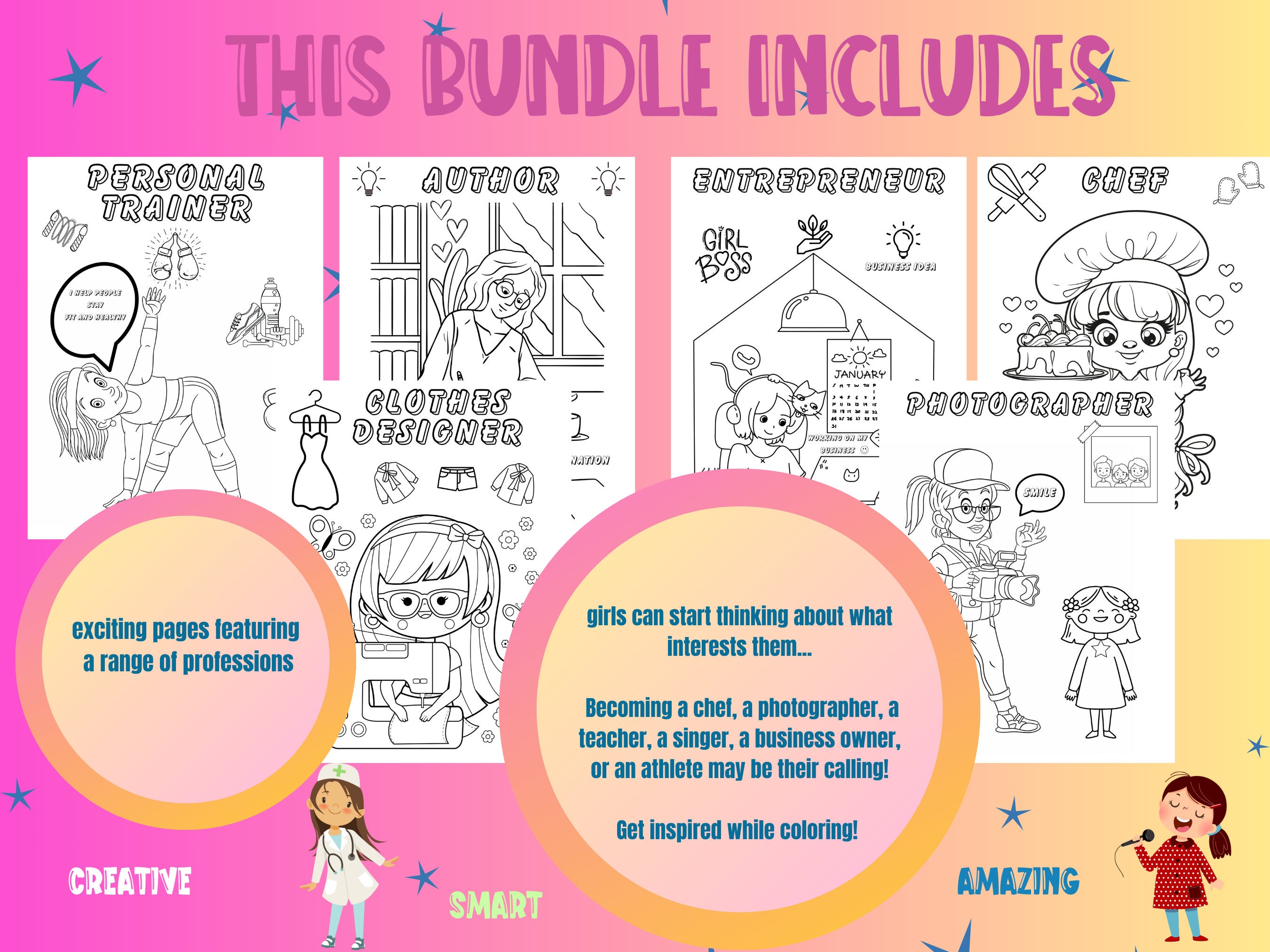 Girls Coloring Pages, Girls Printables, Professions Coloring Pages ...