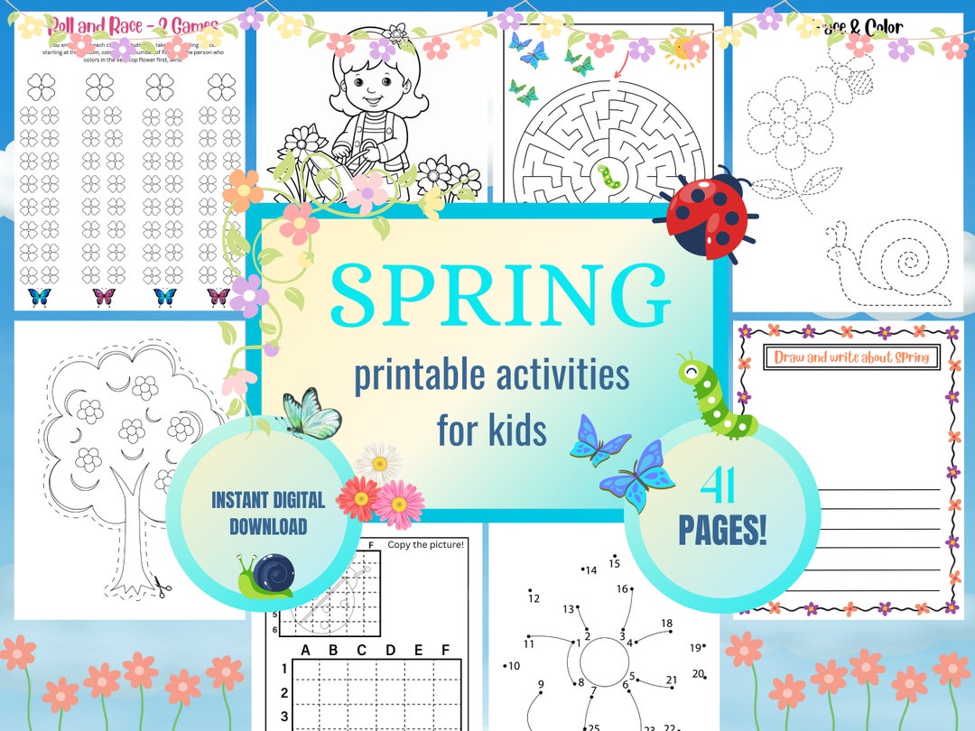 Kids Spring Activities, Spring Printables, Spring Coloring Pages ...