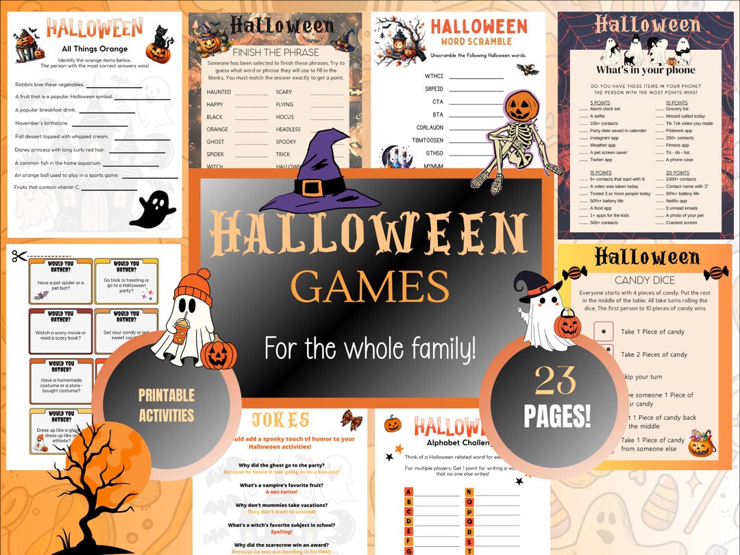 Halloween Games, Halloween Activities, Halloween Printable Games for ...