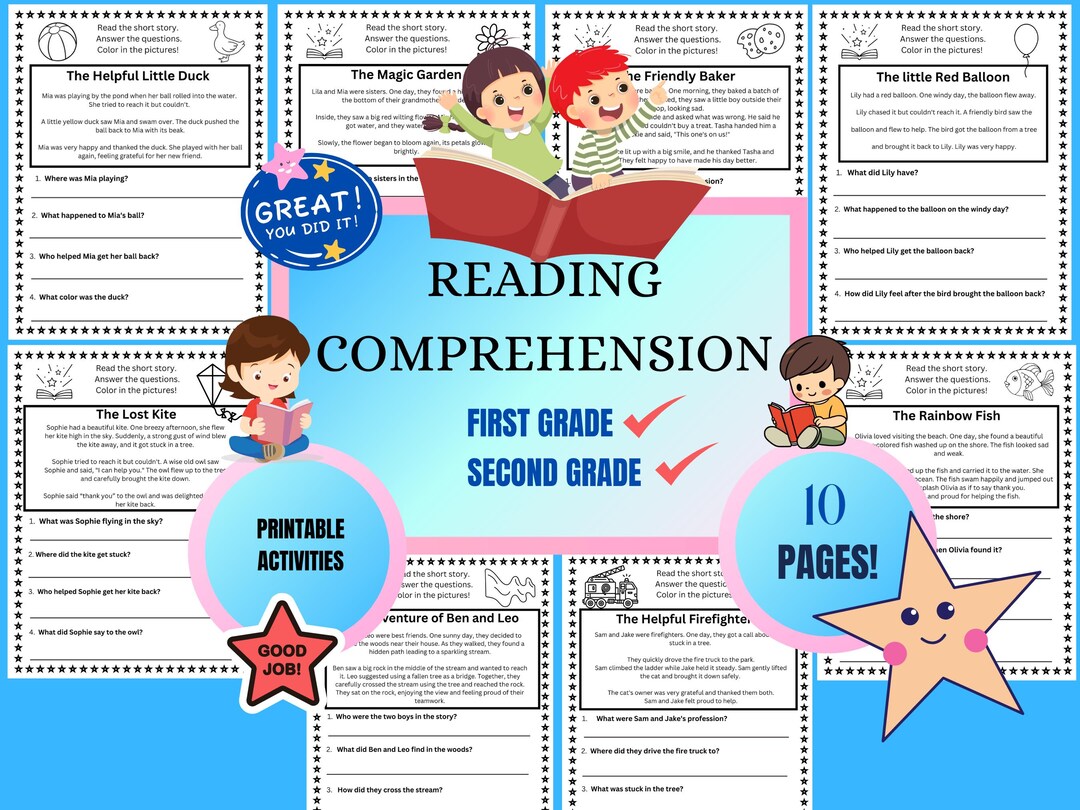1st Grade Reading Comprehension Worksheets | Stories With Questions ...