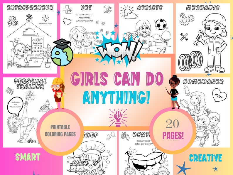 Girls Coloring Pages, Girls Printables, Professions Coloring Pages ...