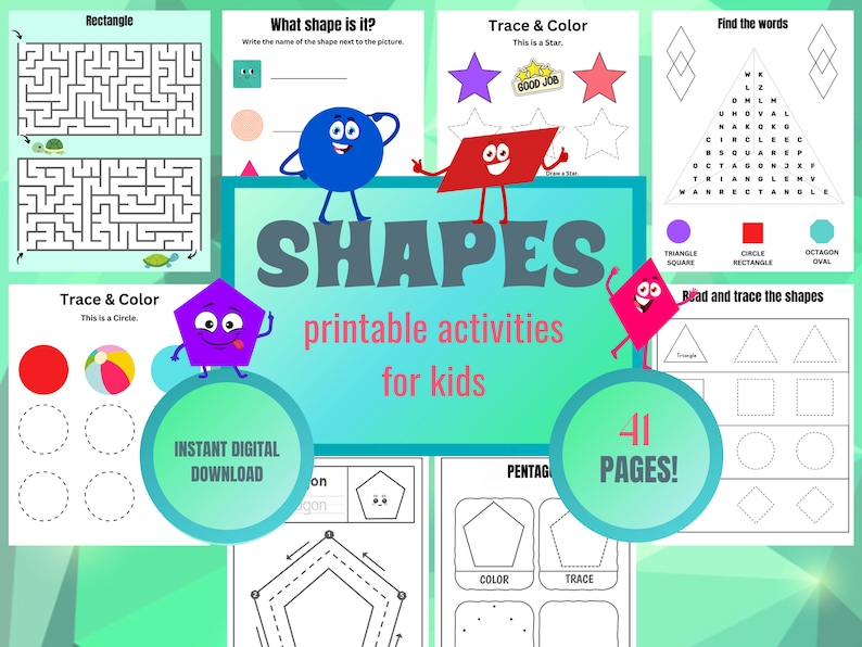 Preschool Learning, Kids Activity, Shapes Worksheets, Kids Learning ...
