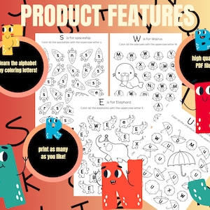 ABC Coloring, Kids Activity, Alphabet Coloring Pages, Kids Printable ...