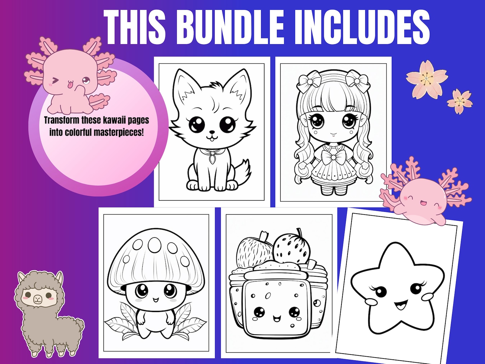 Kawaii Coloring | Kids Coloring Pages | Cute Coloring Designs | Kawaii ...