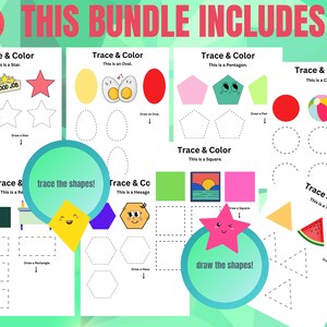 Preschool Learning, Kids Activity, Shapes Worksheets, Kids Learning ...
