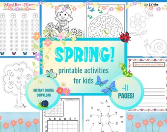 Printable Spring Preschool Activity Bundle - Etsy