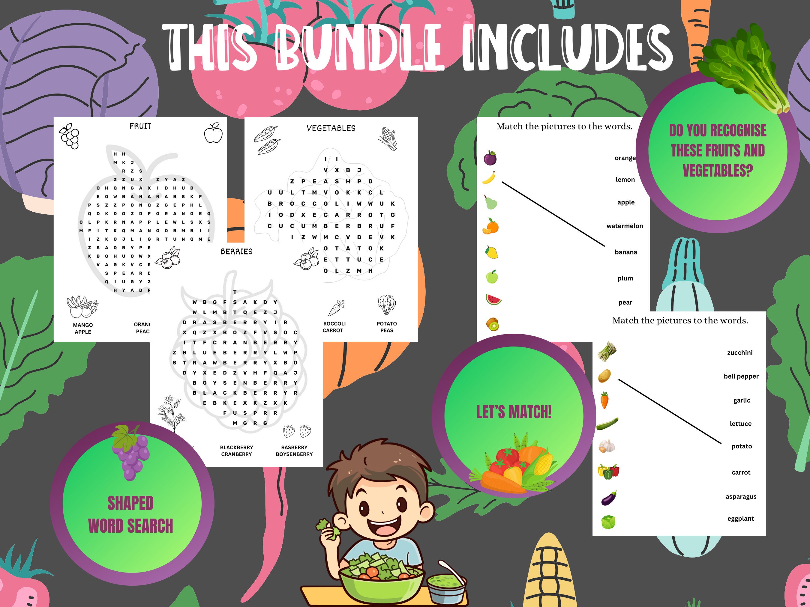 Kids Activities, Kids Coloring, Fruits and Veg Activities, Kids ...