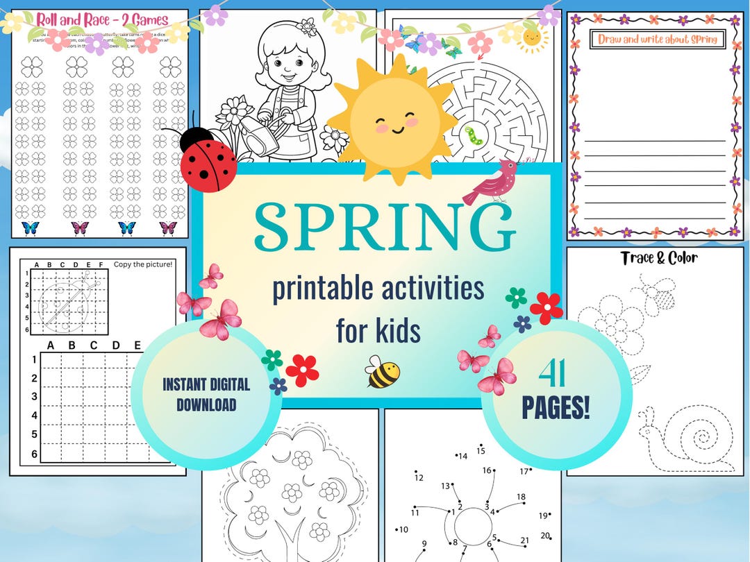 Spring Activities, Kids Spring Printable, Kids Activities, Spring ...