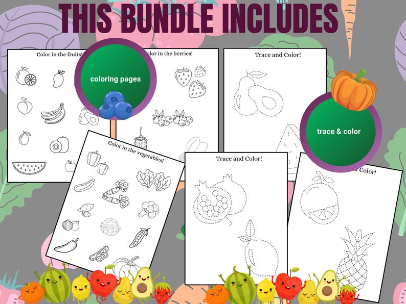 Fruits & Vegetables Printable Activity | Kids Learning Worksheets ...
