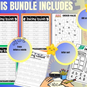 ABC Worksheets, Pre-k & Kindergarten Learning, Letter Coloring ...