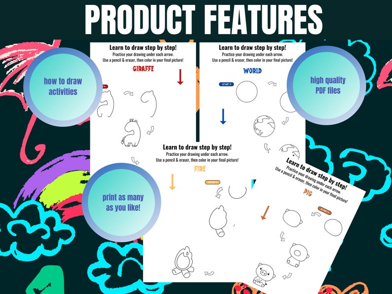 Kids Activity, Kids Printable, How to Draw for Kids, Step-by-step ...