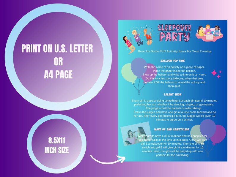 Girls Sleepover Party Games | Girls Birthday Games | Sleepover Fun Pack ...